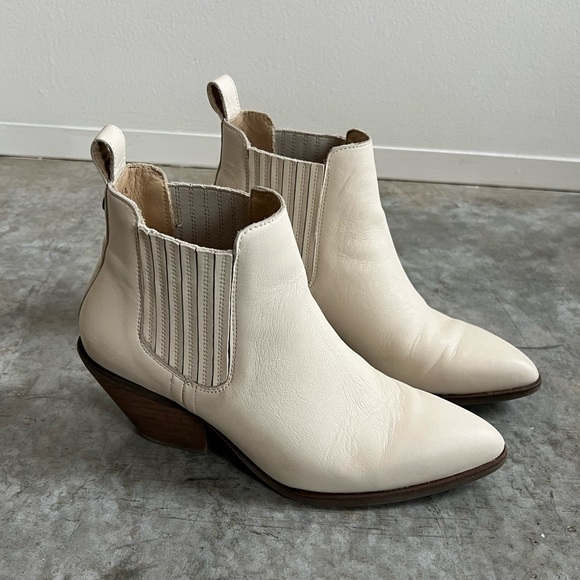 Portland Leather | Shoes | Real Leather Dakota Ankle Boots In Bone ...